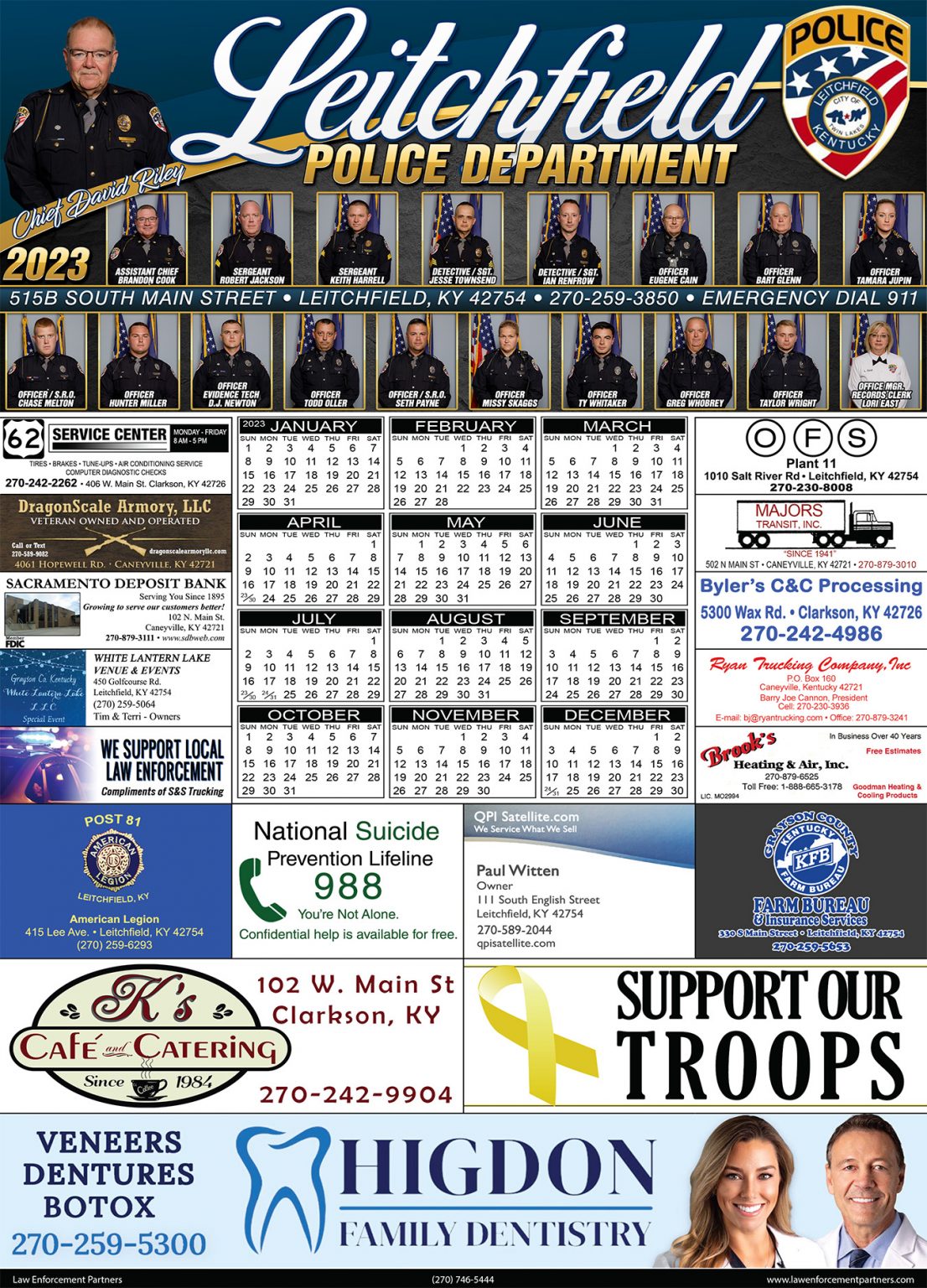 Magnet Calendars - Law Enforcement Partners