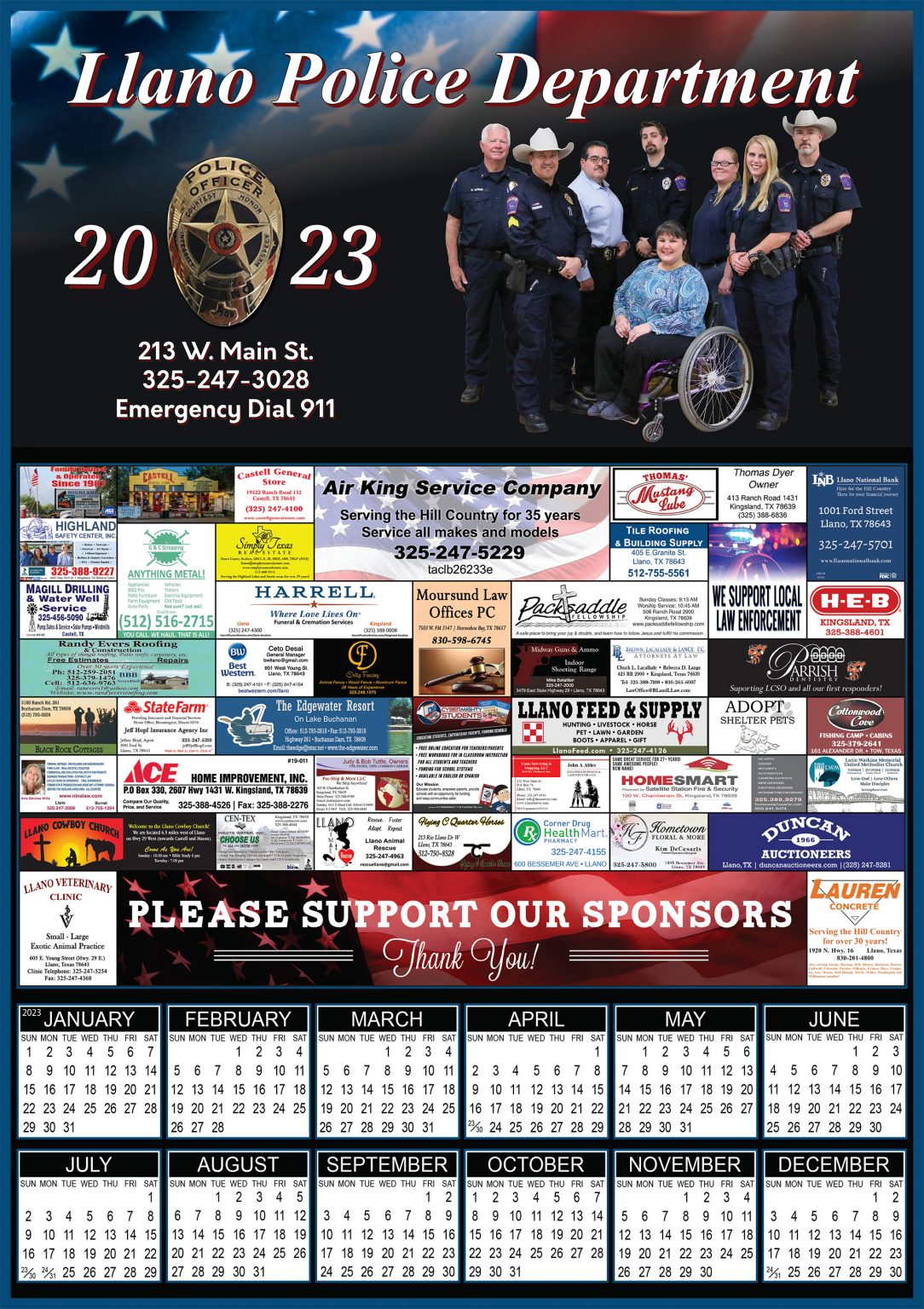 Wall Calendars - Law Enforcement Partners