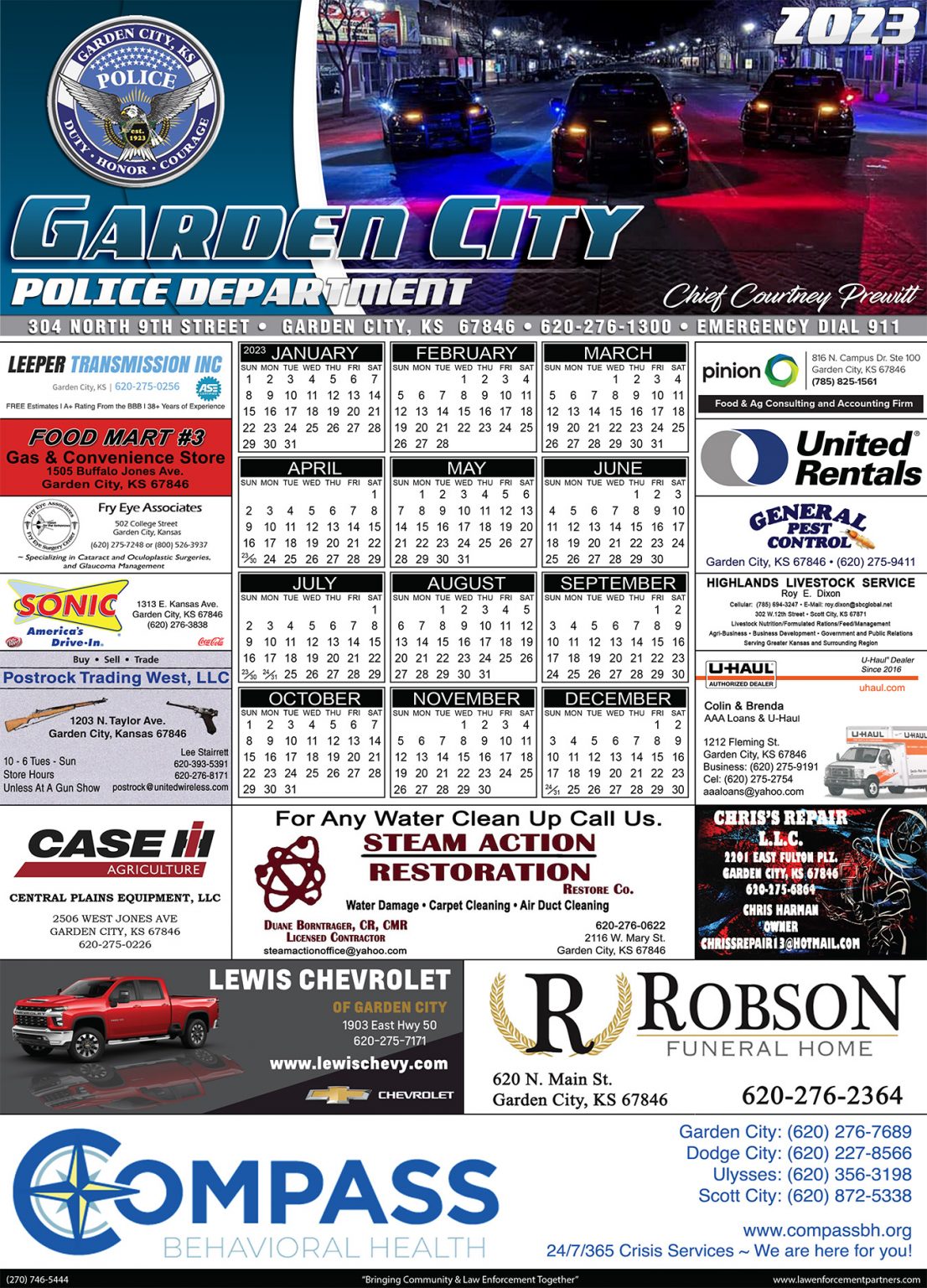 Magnet Calendars - Law Enforcement Partners